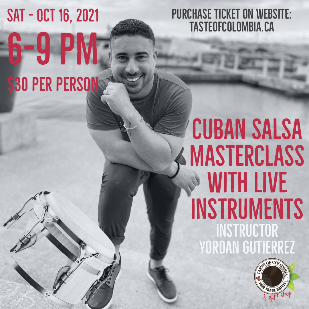 Cuban Salsa Masterclass with Live Instruments – TasteofColombia