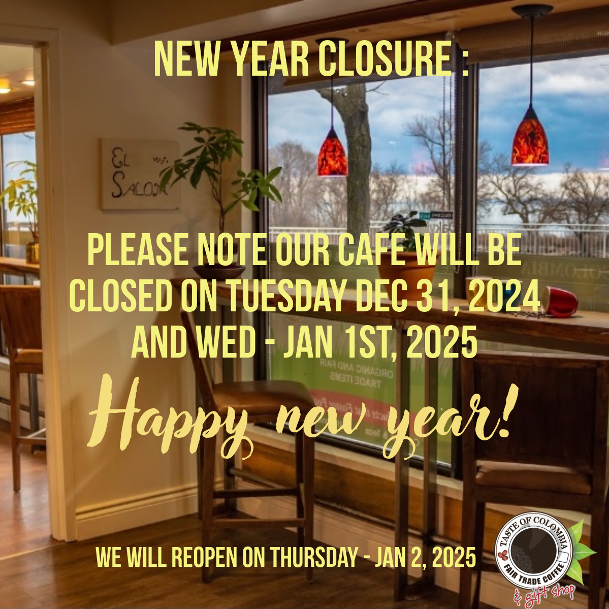 New Year’s Closure 2024 – TasteofColombia